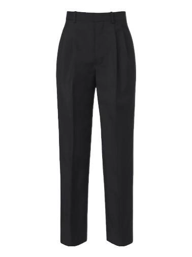 JIL SANDER Pleated Wool And Mohair Straight Leg Trousers - Black
