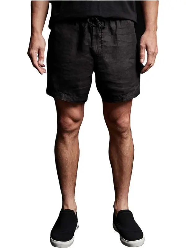 JAMES PERSE Elasticated Drawstring Shorts - Black