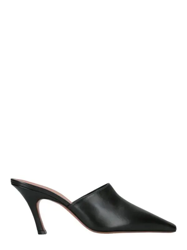 Amina Muaddi High-heeled Pointed-toe Mules - Black