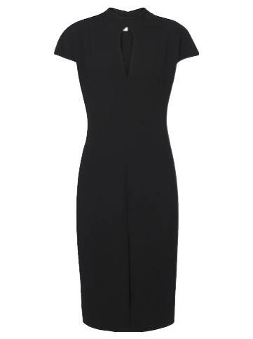 JIL SANDER Cutout Virgin Wool Minidress - Black