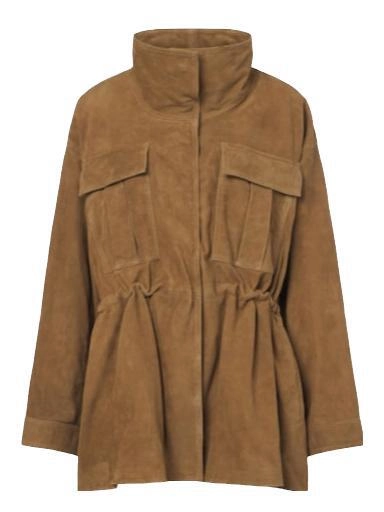 RÓHE Oversized Suede Jacket - Beige