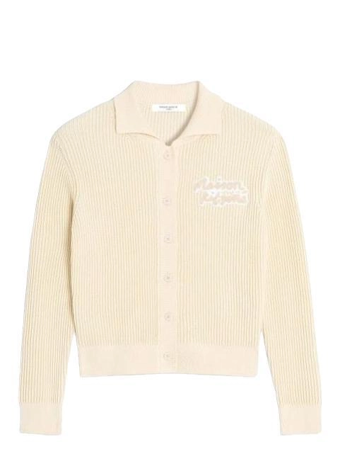 Maison Kitsuné Long Sleeve Cardigan - Ivory