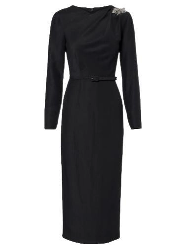 Roland Mouret Embellished Jacquard Midi Dress - Black