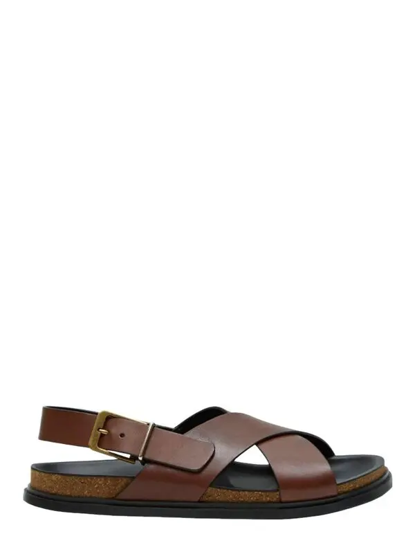 THE ROW Crossover Strap Buckle-fastening Sandals - Garnet