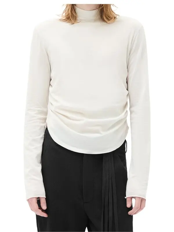 ANN DEMEULEMEESTER Lenart Mock-neck Long-sleeve Top - Ivory