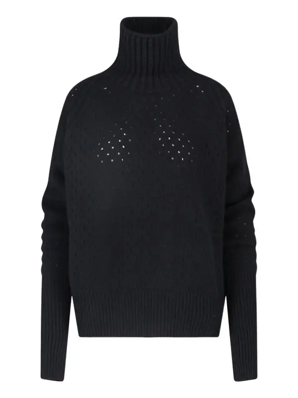 Ermanno Scervino Perforated-knit Roll-neck Sweater - No