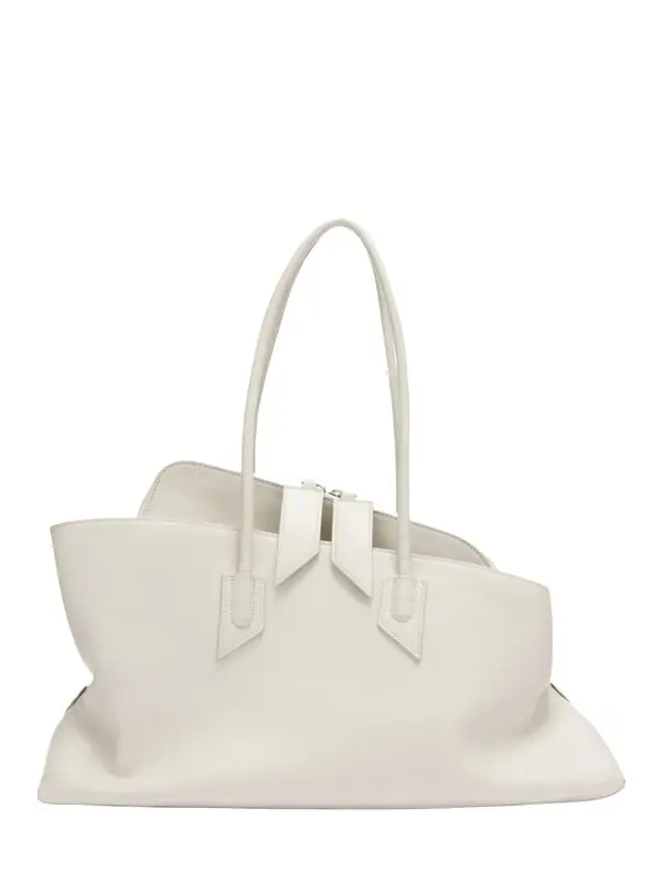 Attico Asymmetrical Top Handle Bag - Ice