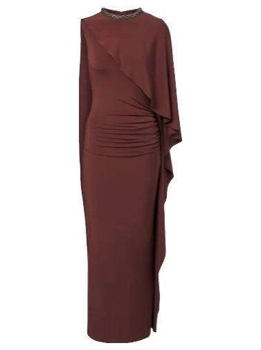 Roland Mouret Embellished Maxi Dress - Brown