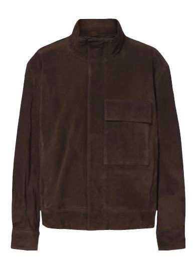 NILI LOTAN Cirque Suede Jacket - Brown