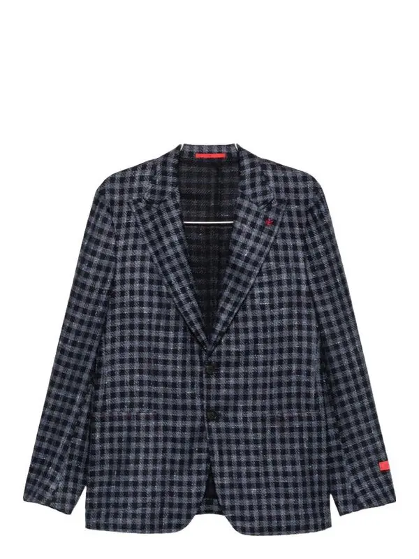 Isaia Long-sleeve Blazer - Navy Blue