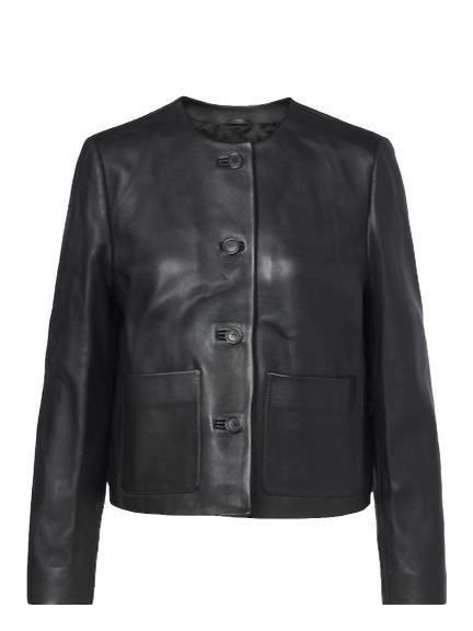 NILI LOTAN Ophelie Leather Jacket - Black