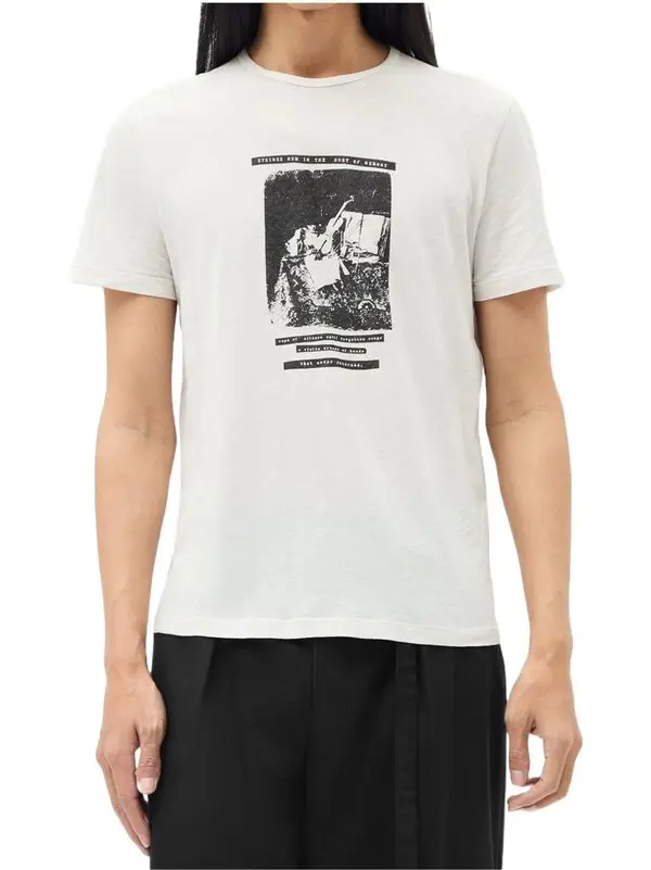 ANN DEMEULEMEESTER Baptist Graphic-print T-shirt - Ivory