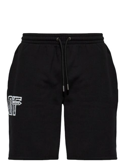 Off-White Logo Drawstring Elastic Waist Shorts - Black