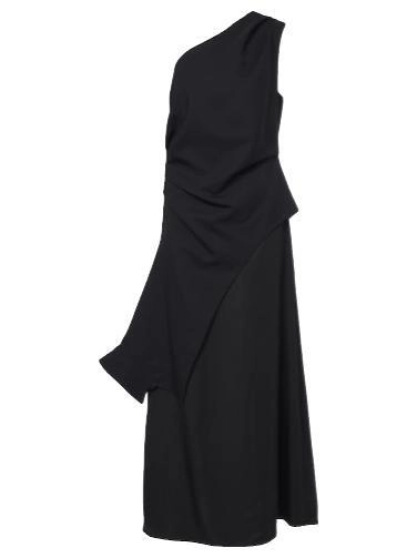 RÓHE One-shoulder Layered Sculptural Dress - Black