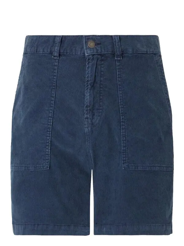 CORRIDOR Wide-leg Corduroy Shorts - Blue