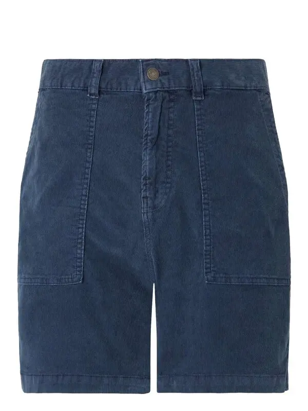 CORRIDOR Wide-leg Corduroy Shorts - Navy