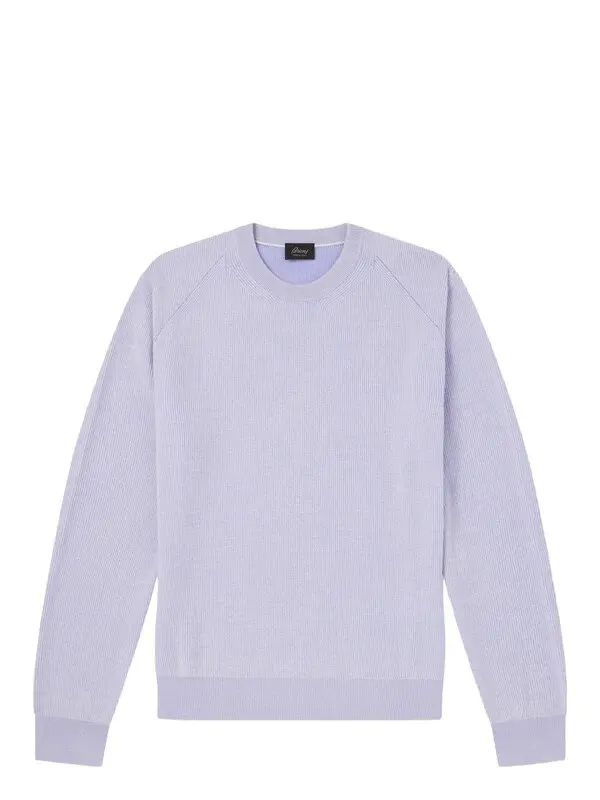 Brioni Cashmere And Wool-blend Sweater - Blue