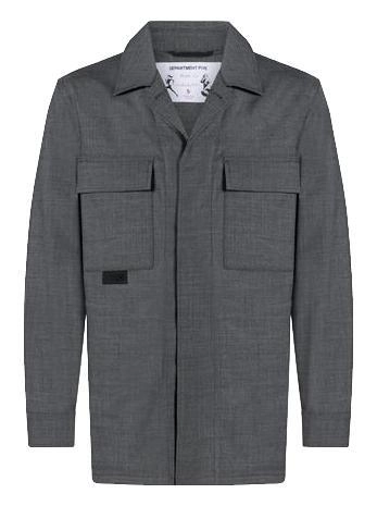 DEPARTMENT 5 Polyester Virgin Wool Blend Overshirt - Grey