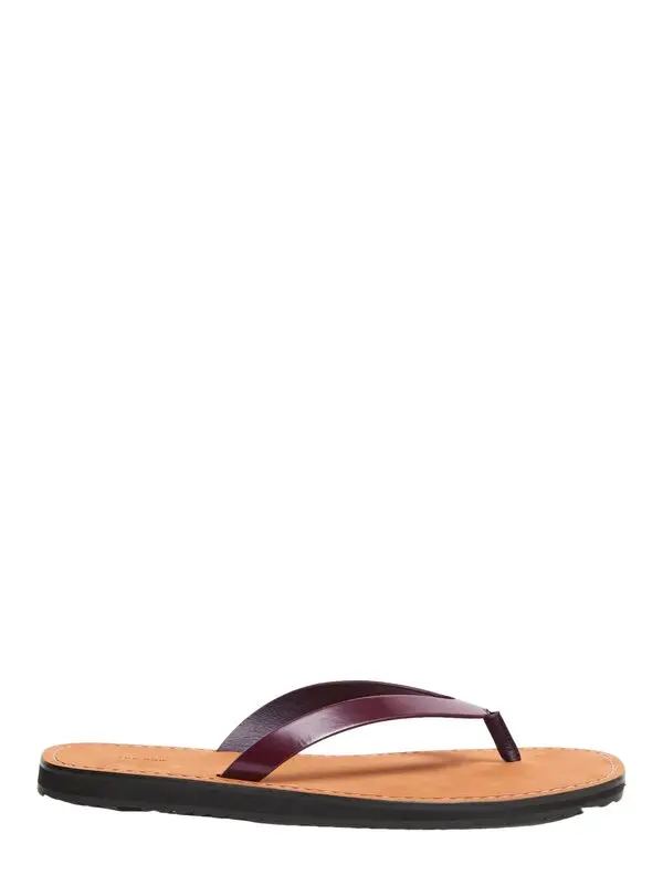 THE ROW City Leather Thong Sandals - Black