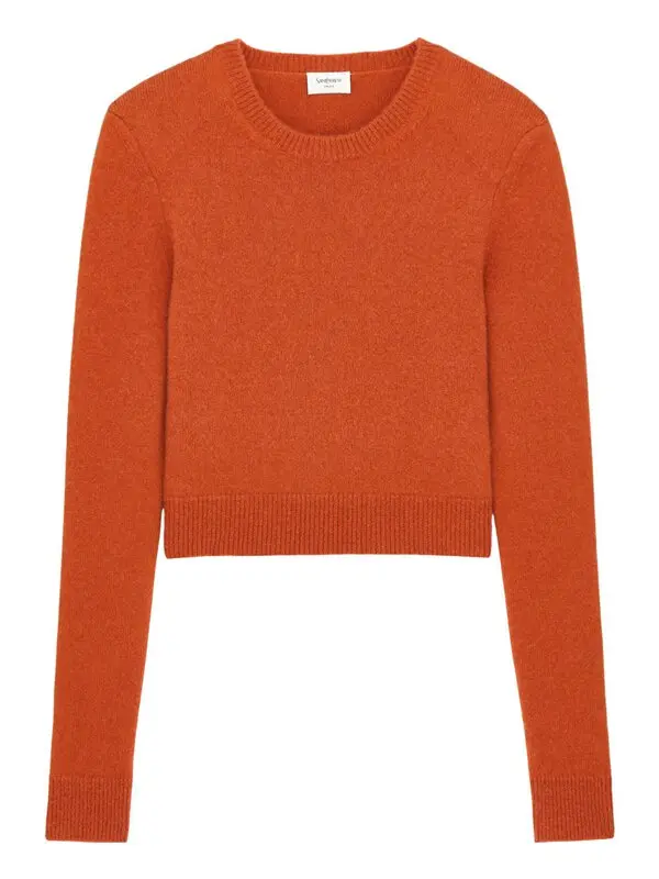Saint Laurent Crewneck Long-sleeved Jumper - Sienna