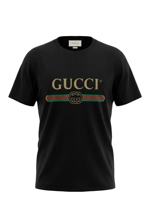 Gucci Oversize Washed T-shirt With Logo - Black
