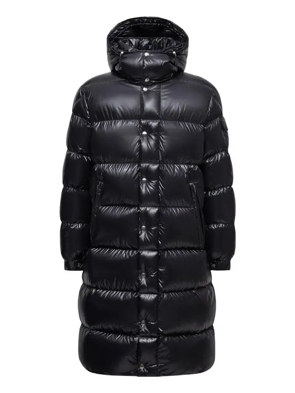 Moncler Hanoverian Hooded Long Down Jacket - Black