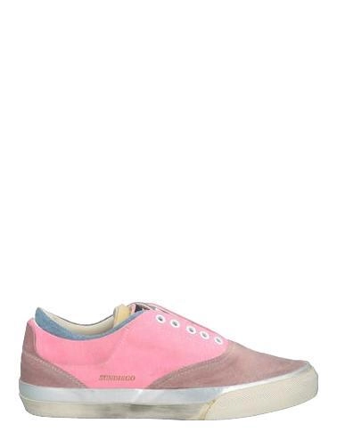 HIDNANDER Low-top Sneakers In Blush Leather And Suede - Pink