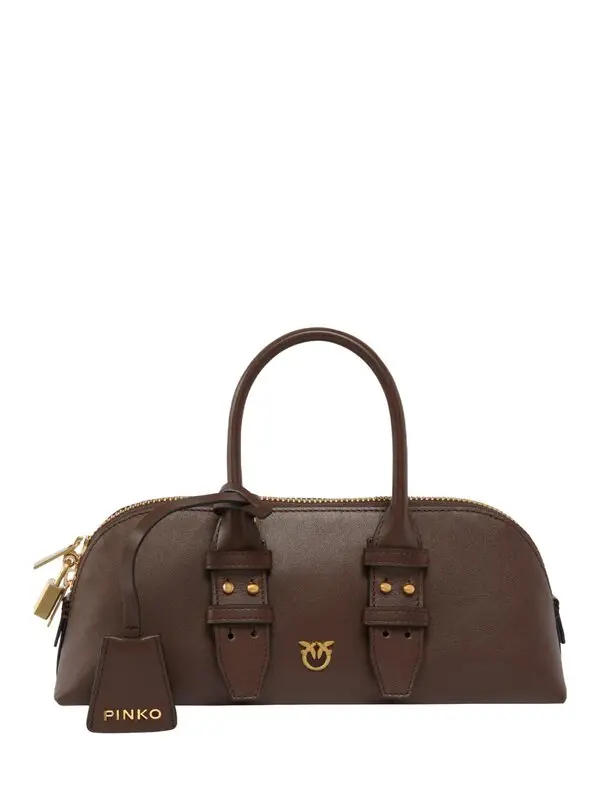 Pinko Small Escape Bowling Bag - Brown