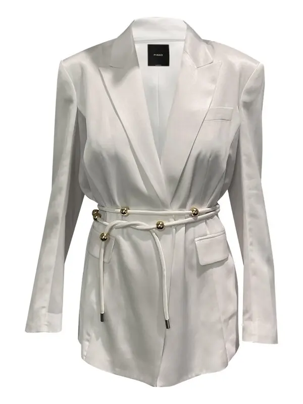 Pinko Long Sleeve Belted Jacket - Gray