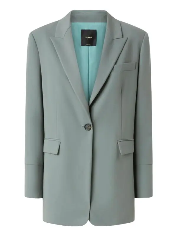 Pinko Notched Lapel Blazer - Gray
