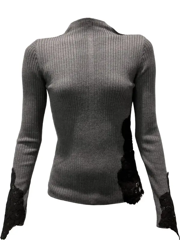 Pinko Samoa Lace-insert Crewneck Jumper - Black