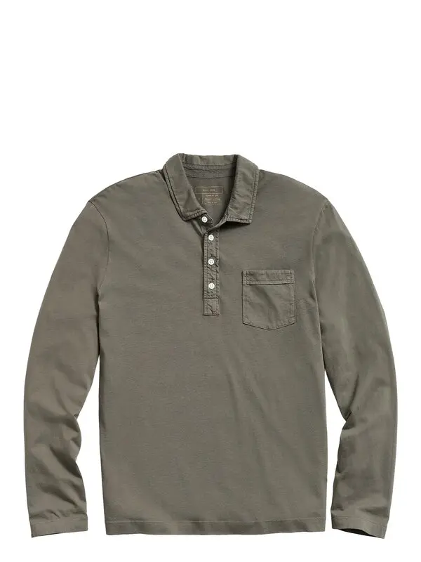 Billy Reid Long Sleeve Pensacola Polo - Grey