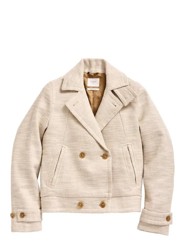 Billy Reid Cropped Spring Bond Peacoat - Ivory