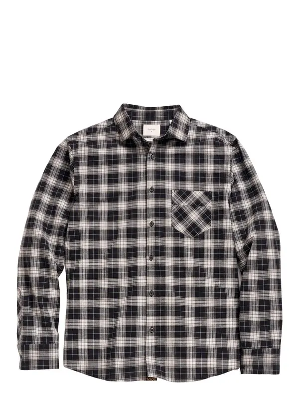 Billy Reid Billy's Plaid John T Shirt - Black
