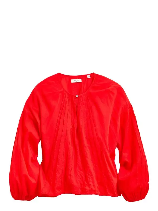 Billy Reid Sunray Pintuck Blouse - Flame
