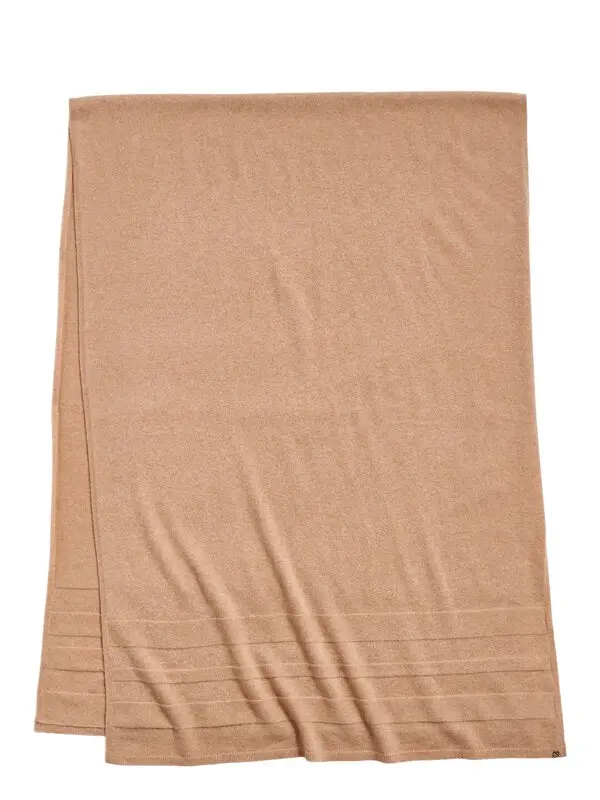 Billy Reid Cashmere Sweater Wrap With Ribbon Stripe Detail - Tan