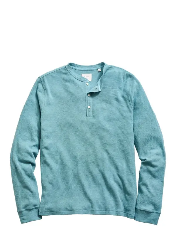 Billy Reid Slub Tuck Henley - Blue