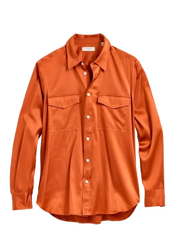 Billy Reid Silk Utility Shirt - Sunset