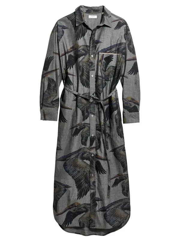 Billy Reid Bradley Gordon X Pelican Msl 1-pocket Maxi Shirt Dress - Chambray