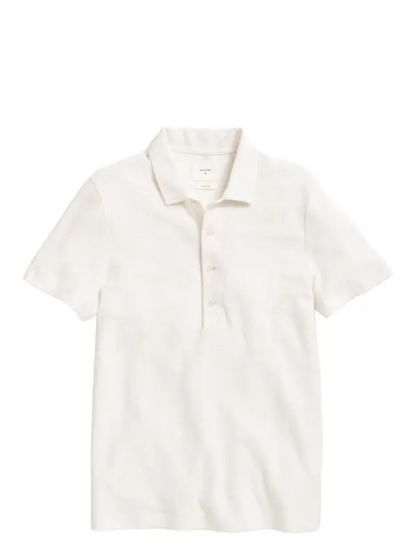 Billy Reid Hemp Cotton Twill Polo - White