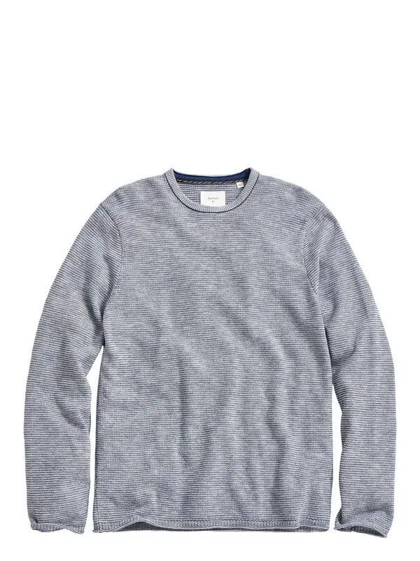 Billy Reid Tuck Stripe Crew - Dark Denim