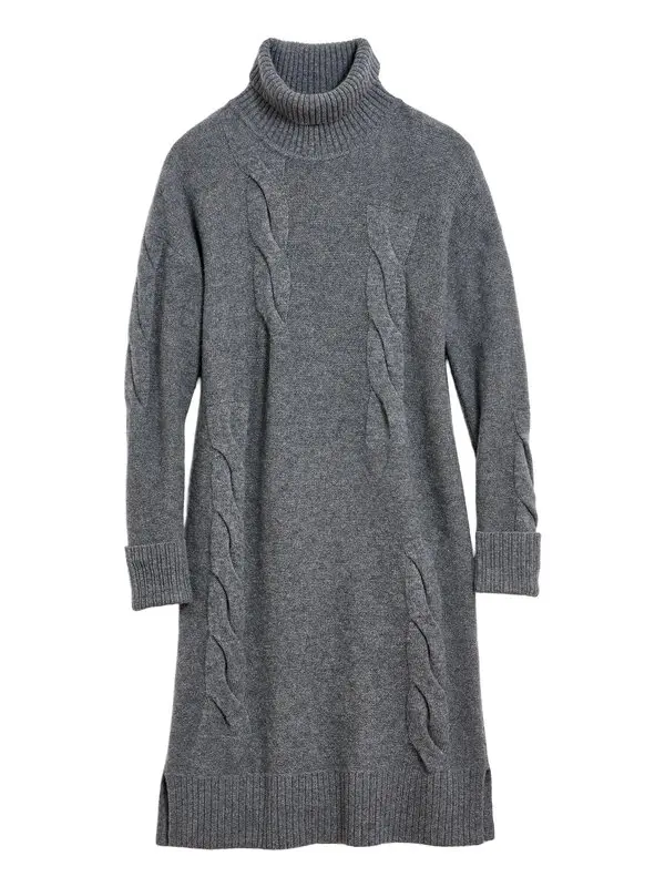 Billy Reid Fading Cable Knit Sweater Dress - Grey