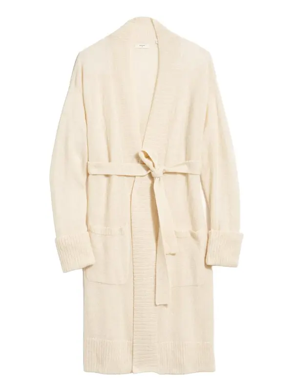 Billy Reid Cardigan Coat With Shawl Collar And Belt - Ivory