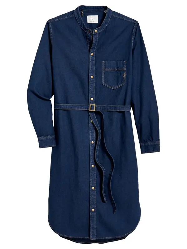 Billy Reid Shoals Shirttail Dress - Denim