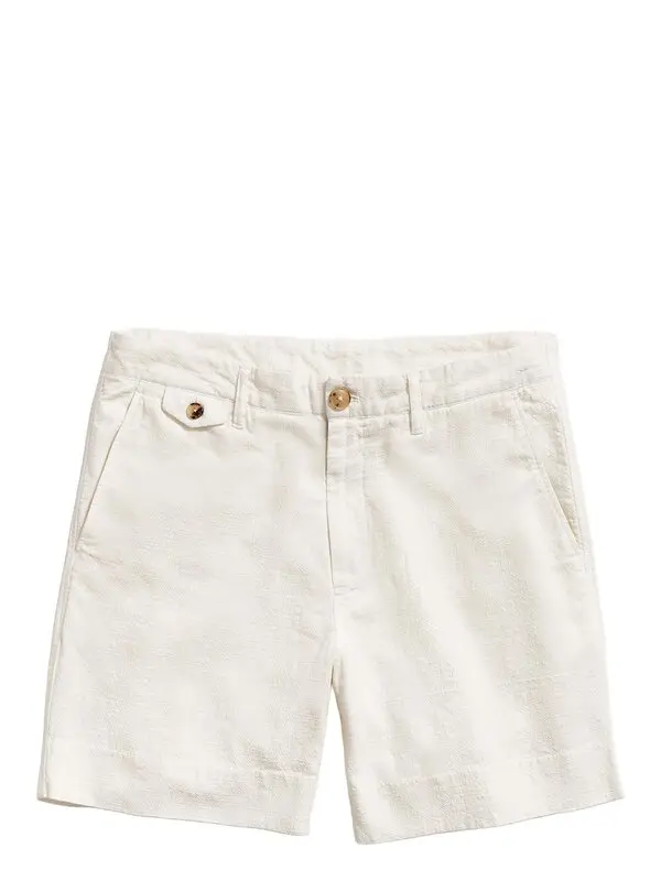 Billy Reid Slub Cotton Twill Shorts - White