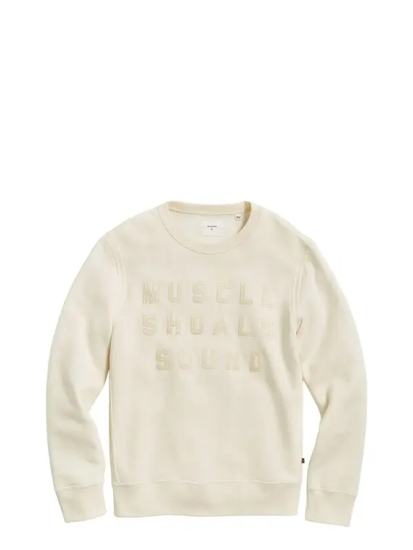 Billy Reid Muscle Shoals Sound Crewneck Sweatshirt - Cream