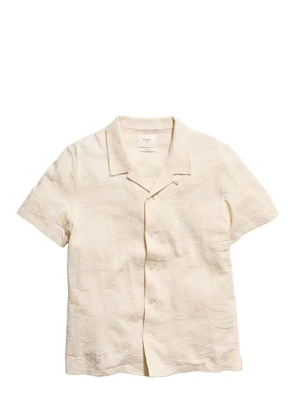 Billy Reid Short Sleeve Numajiri Beach Shirt - White