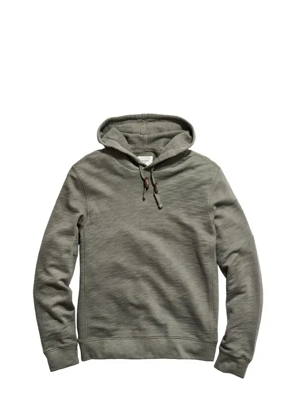 Billy Reid French Terry Hoodie Pullover - Grey