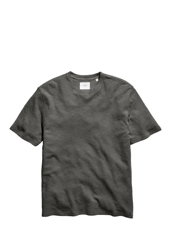Billy Reid Short Sleeve Slub Tuck Crew - Peat
