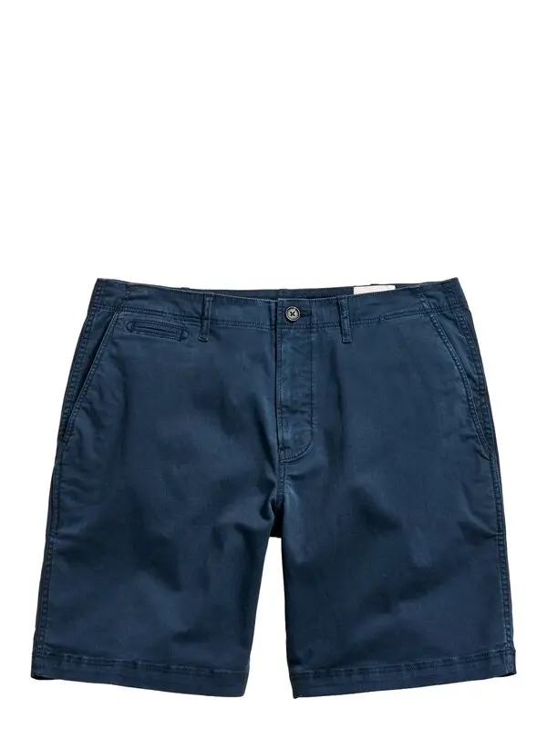 Billy Reid Slim Fit Chino Shorts With 8" Inseam - Blue
